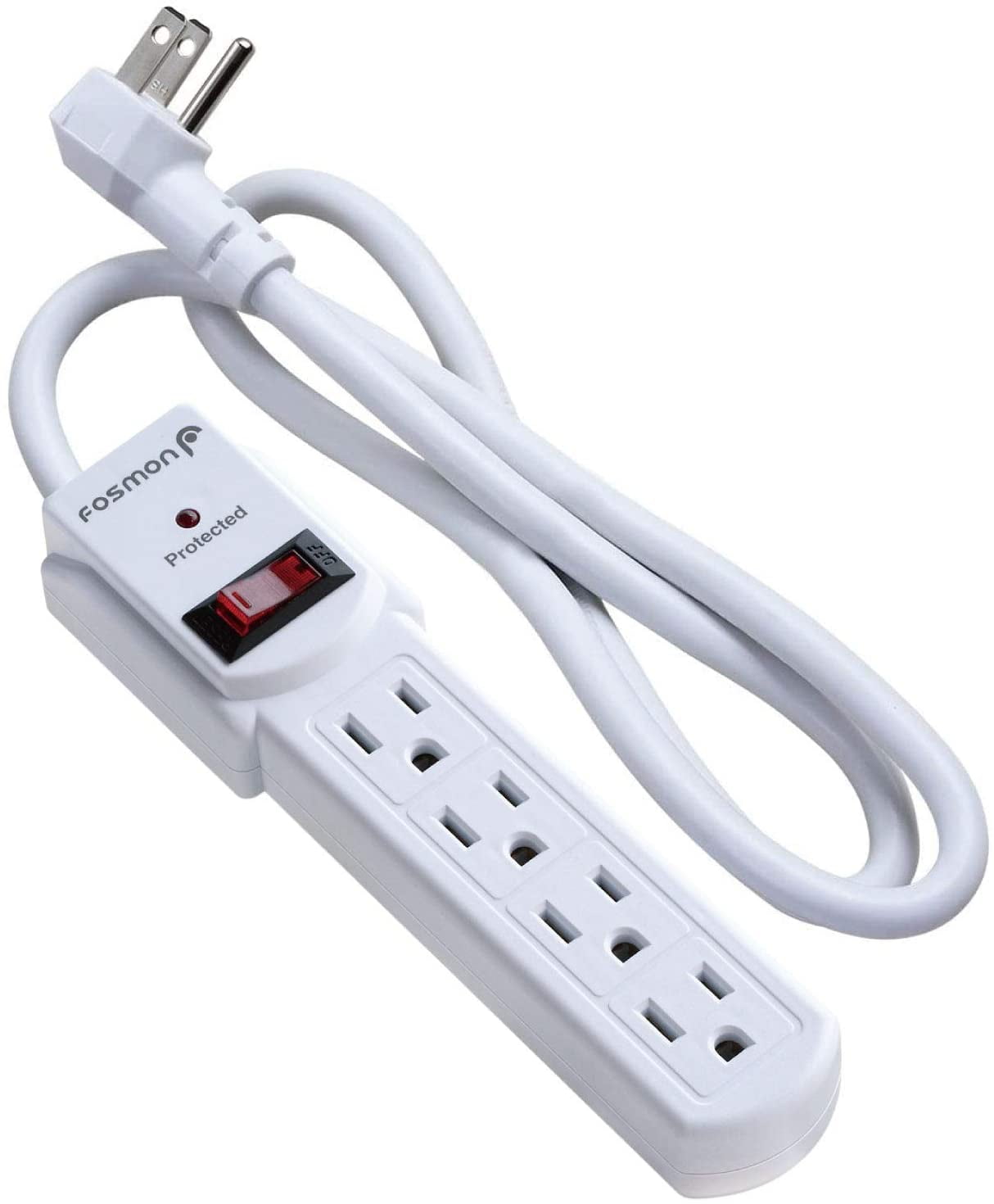 4 Outlet Small Sur Protector Power Strip - 3Ft Short Power Strip with ...