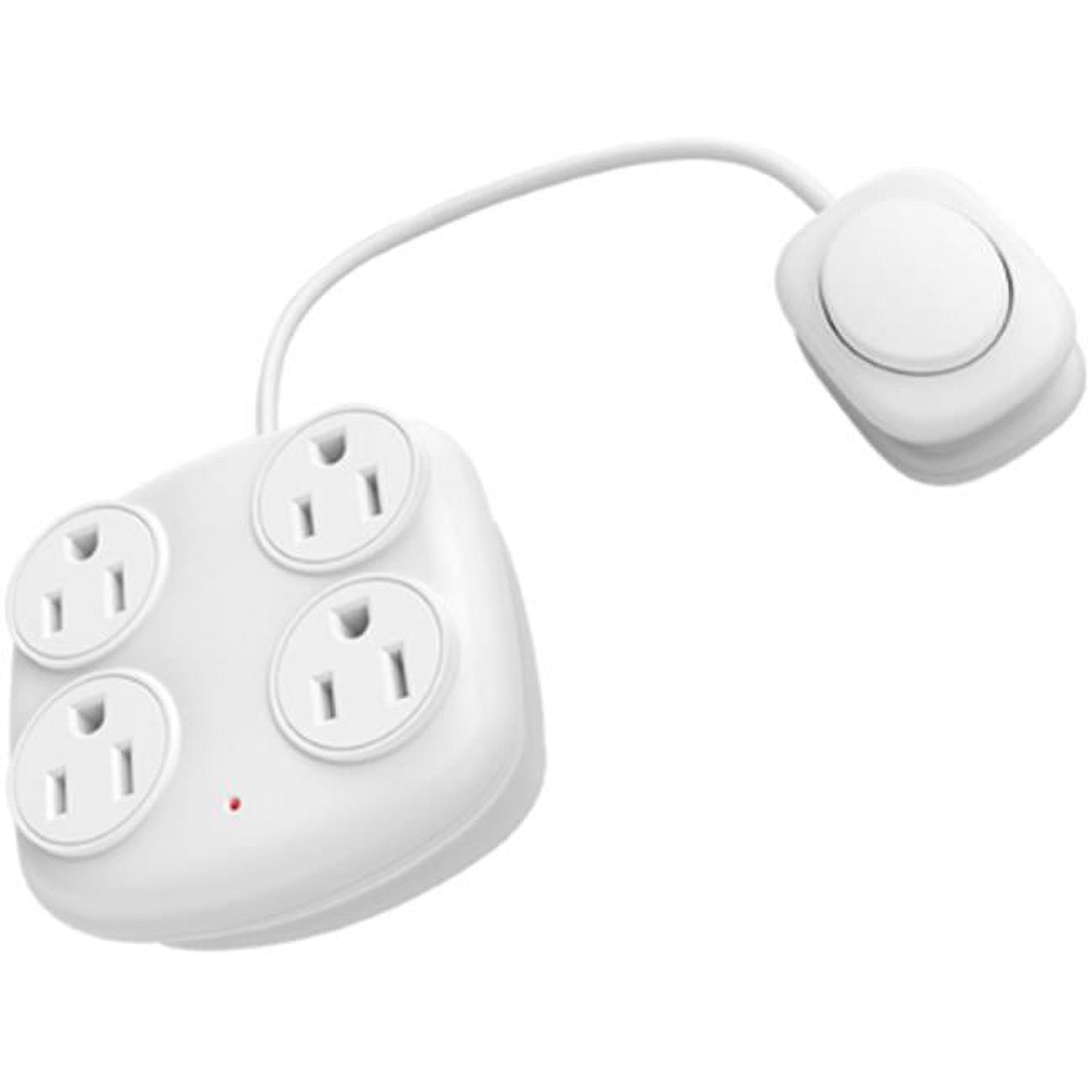 4-Outlet Wall Tap with Foot Switch, White - Walmart.com