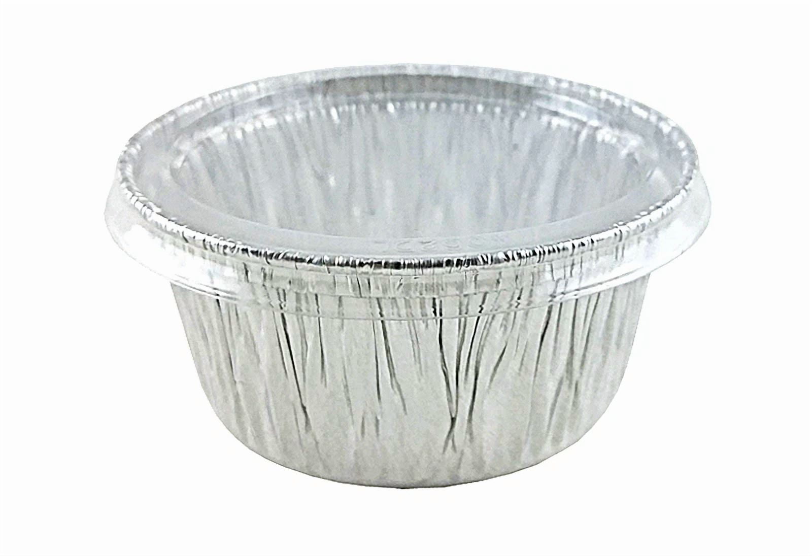 4 Oz. Aluminum Foil Cup W/Clear Plastic Lid 10Pk -Utility/Cupcake ...
