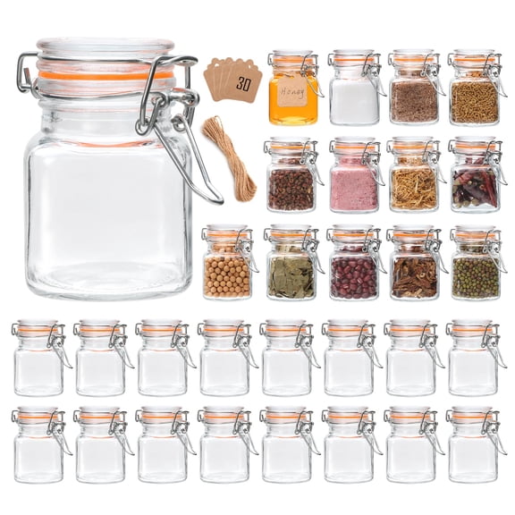 Mini Glass Jars for Food Storage and Crafts with Airtight Lids