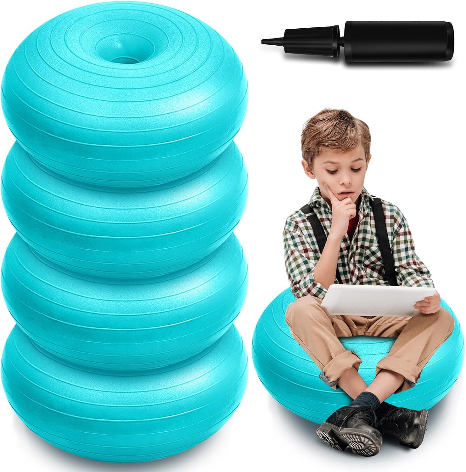 4 P cs Flexible Seating Yoga Ball Chair for Classroom 16.8 Inch ...