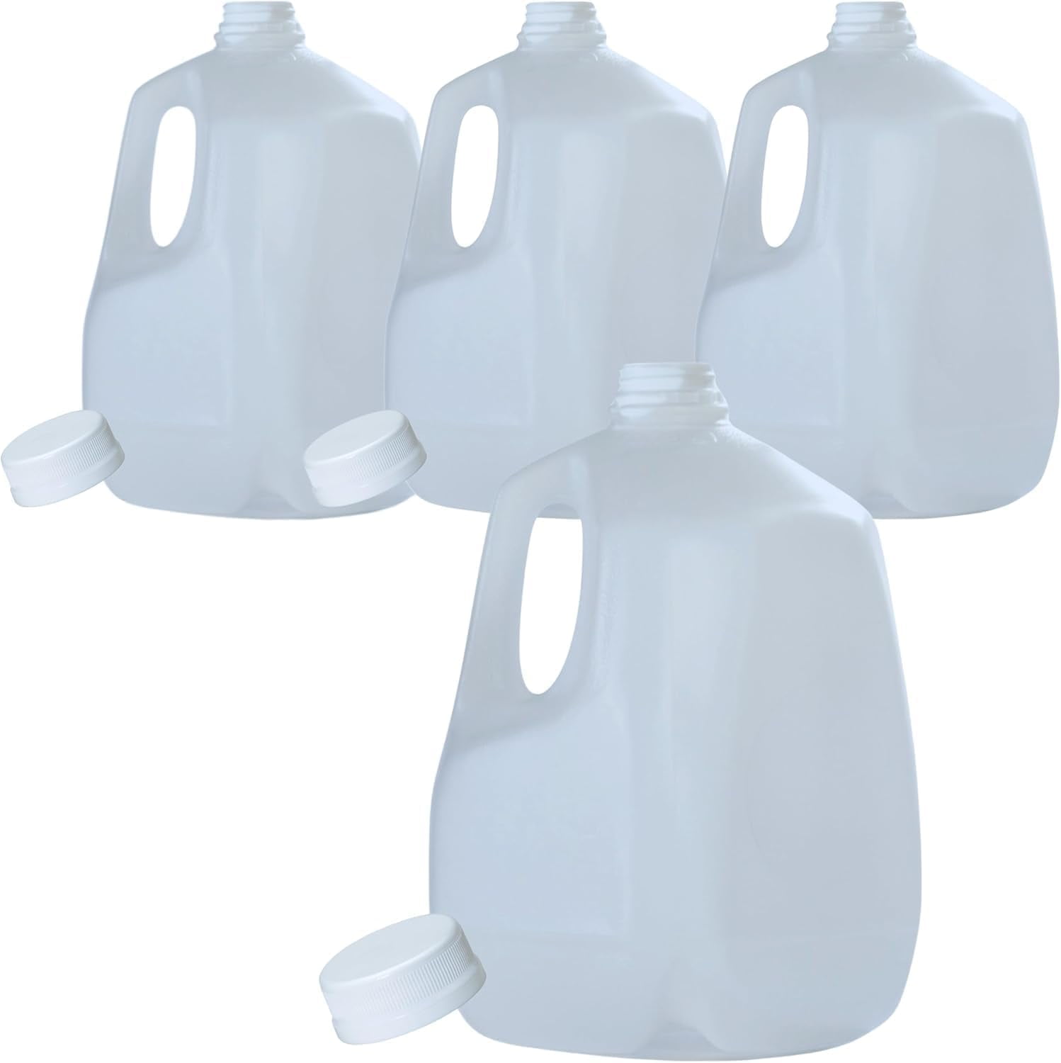 (4 PACK) 128 Oz Empty Plastic Gallon Juice Bottles with Tamper Evident ...