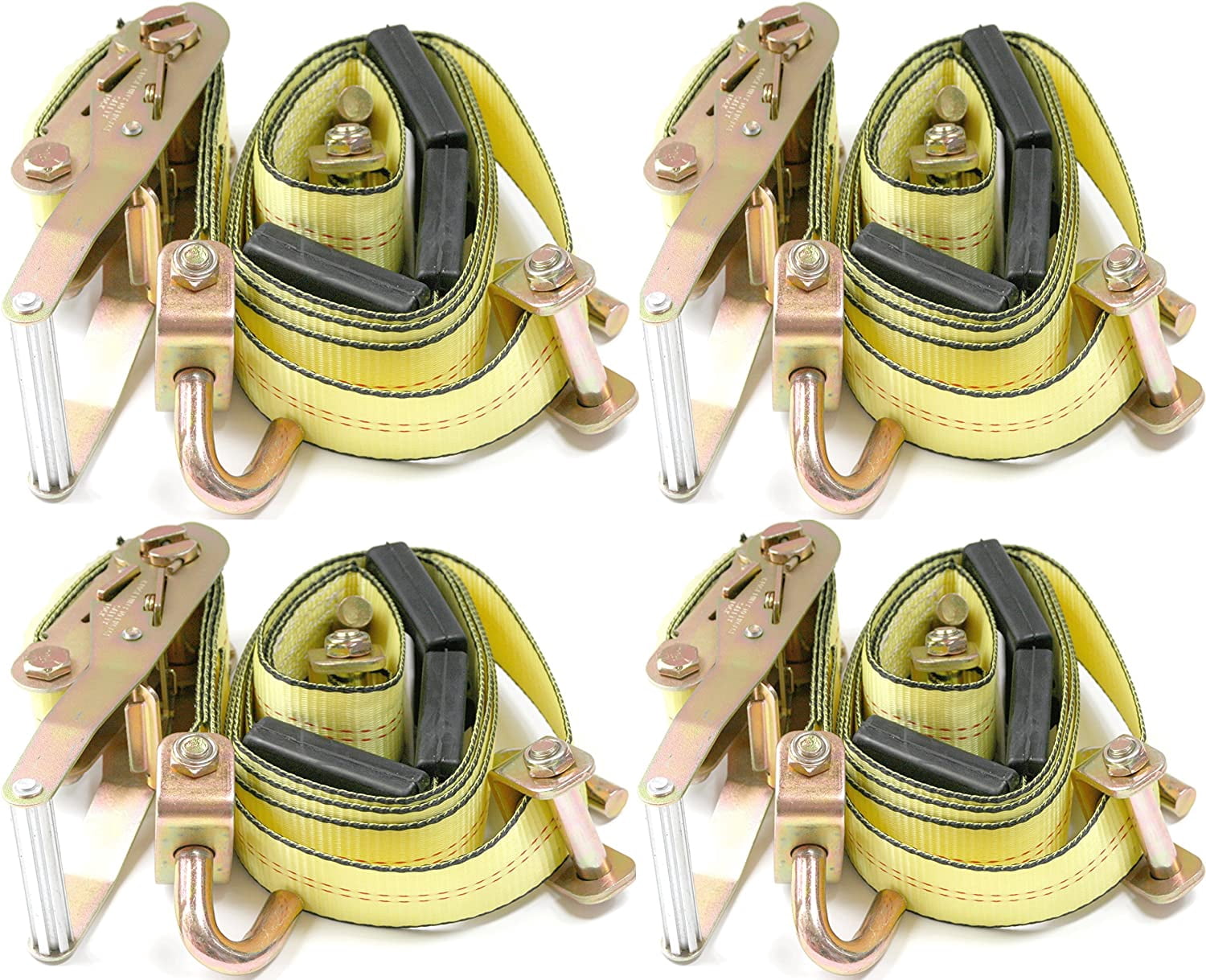 DKG STRAPS Heavy Duty Car Hauler Trailer - 4 Pack 2" x10' Over The Tire ...
