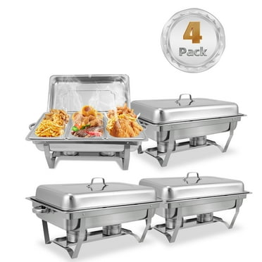 Wilprep Commercial Food Warmer w 6 Stainless Steel Pans Lids Glass ...