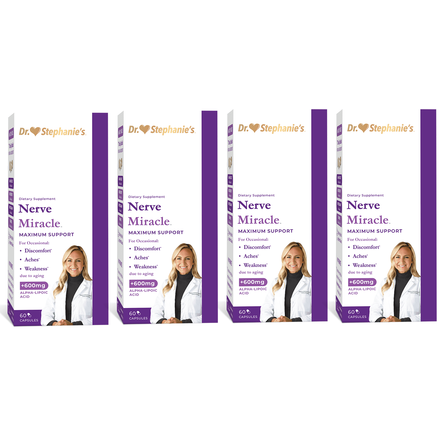 Dr. Stephanie's Nerve Miracle Supplement - 4 PACK Neuropathy Repair ...