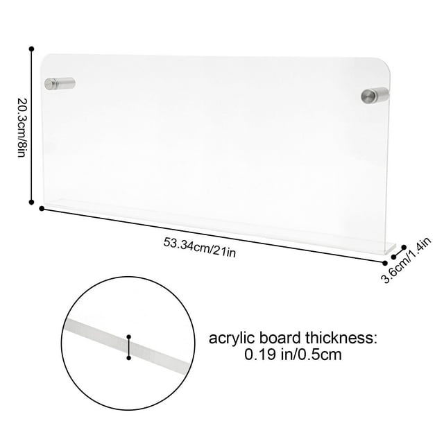 4 PACK Clear Acrylic Brochure Holder Wall Mount Hanging Magazine ...