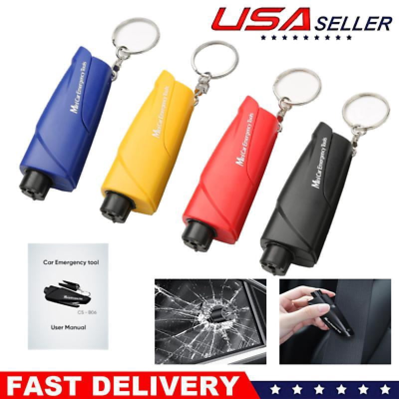4 PACK Emergency Escape Auto Car Window Glass Tool Breaker Seat Belt ...