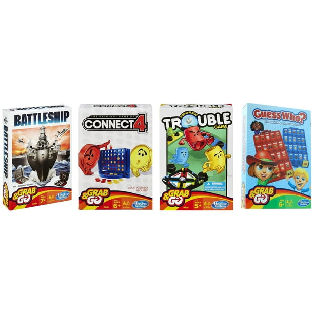 [4-PACK GRAB AND GO BUNDLE] - Hasbro Classic Family Games - Battleship ...