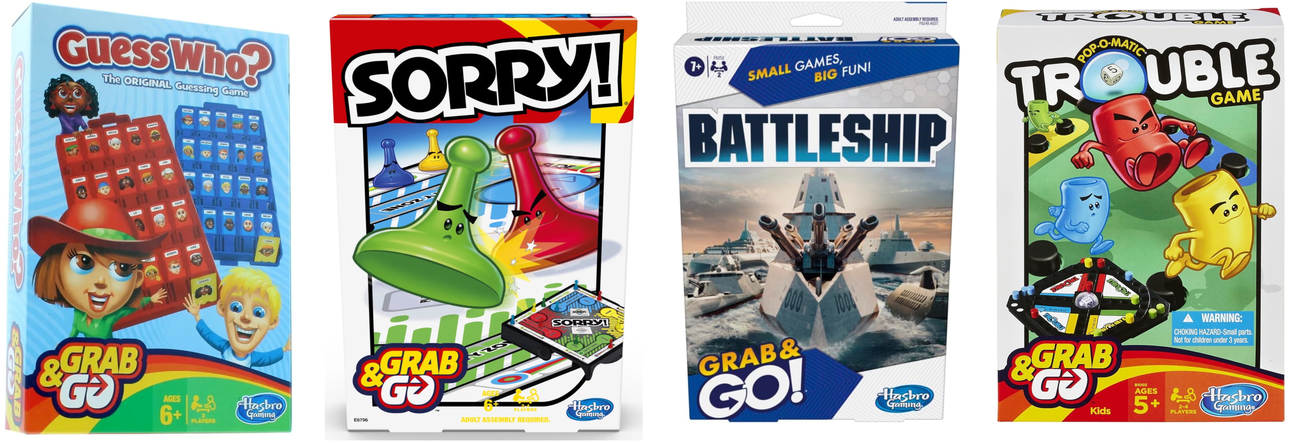 [4-PACK GRAB AND GO BUNDLE] - Hasbro Classic Family Games - Sorry ...