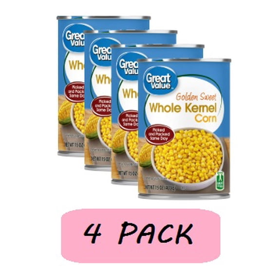 ( 4 PACK ) Golden Sweet Whole Kernel Corn, 15 oz - Walmart.com