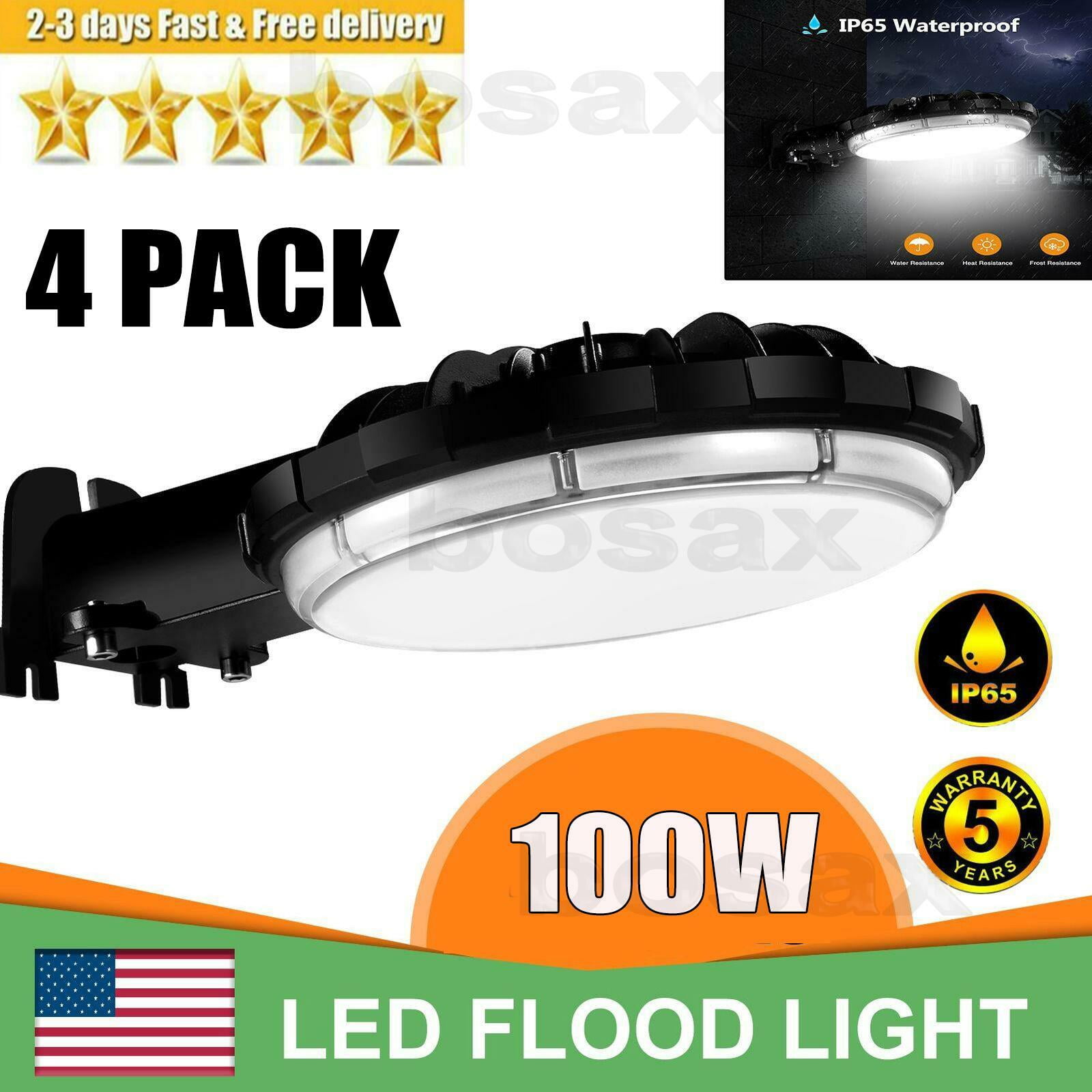 4 PACK LED Barn Yard Street Outdoor Security Light Dusk to Dawn Flood ...