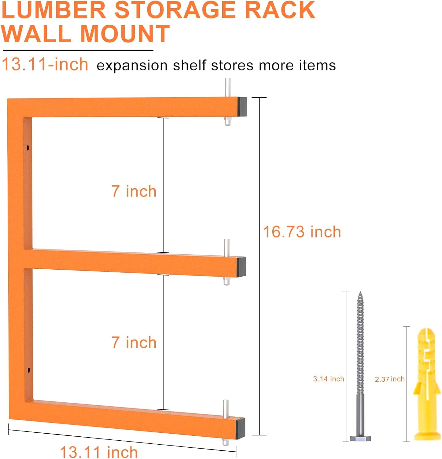 4 PACK Lumber Rack Wall-Mounted Lumber Storage Rack, Heavy Duty Wood ...