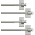 4 PACK Magnetic Curtain Rods for Metal Doors, 16 to 28 Inch, 1/2 Inch ...