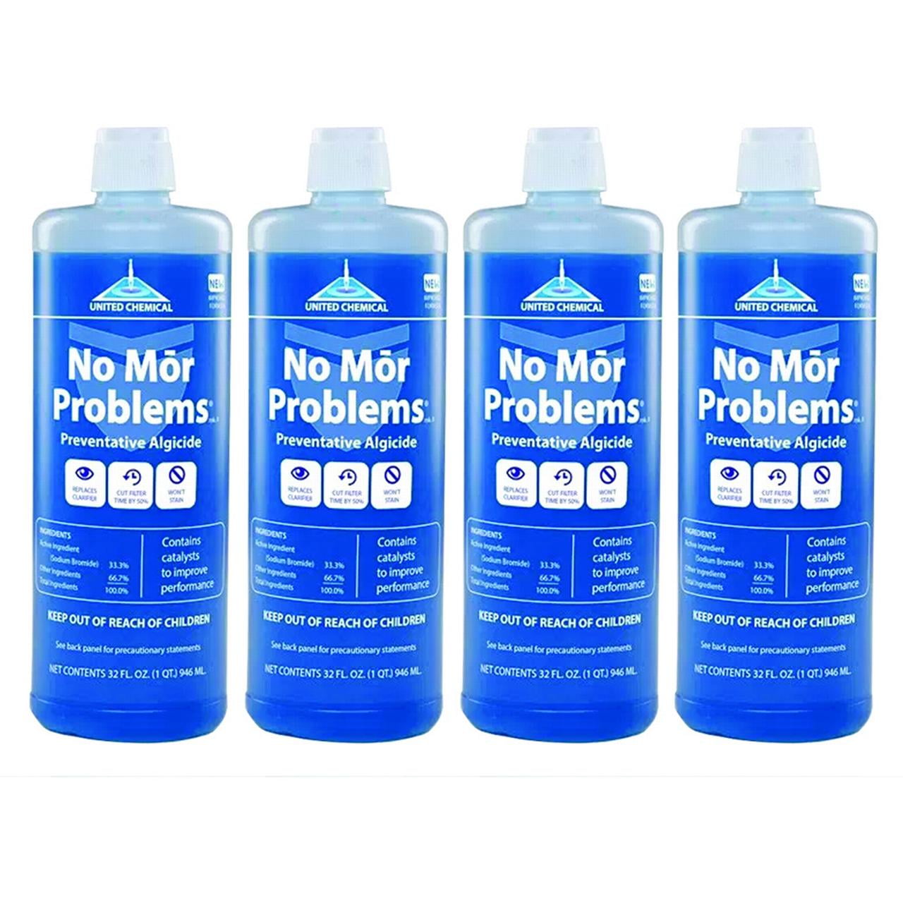 United Chemical 4 Pack No Mor Problems Pool Algaecide, Water Treatment ...