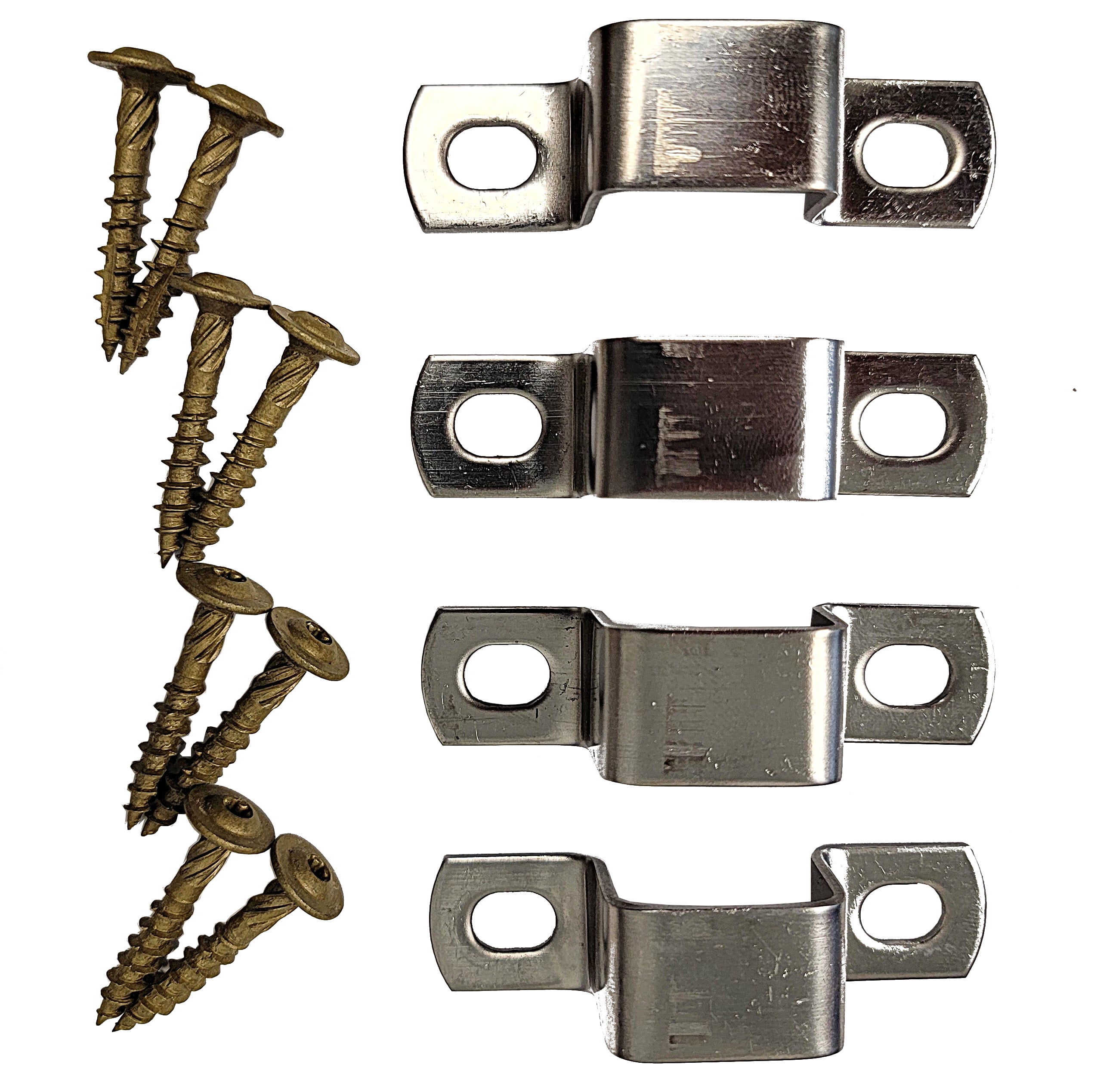 4 PACK OF WALL MOUNT BRACKETS WITH SCREWS FOR 1 INCH ALUMINUM SQUARE ...