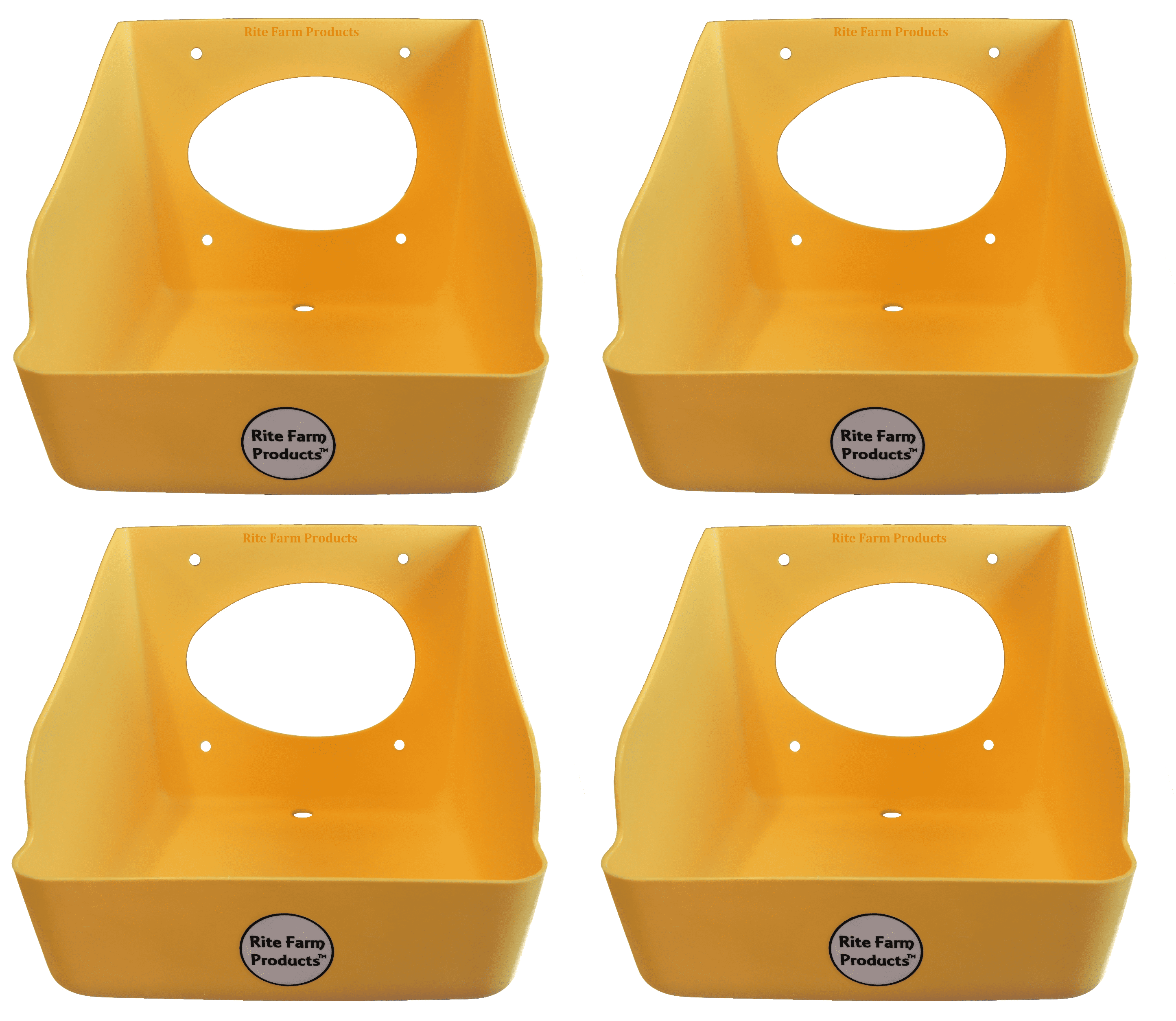 Rite Farm Products 4-Pack Washable Poly Egg Nesting Box, Plastic ...