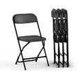 4 PACK White Foldable Plastic Chair | Folding & Stackable | 350 lbs ...