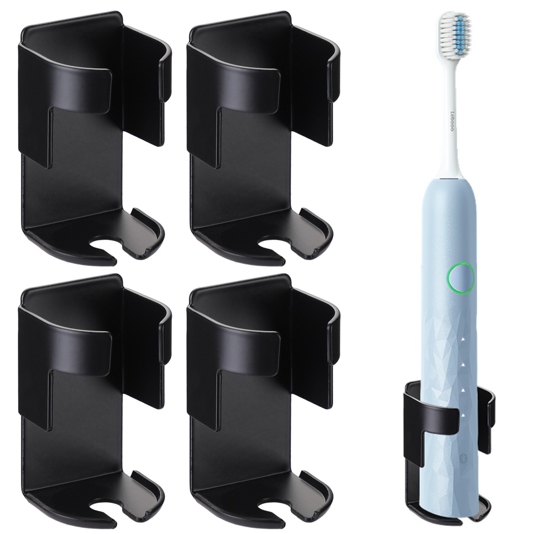 4 PACKS Adhesive Electric Toothbrush Holder, Wall Mounted Toothbrush ...