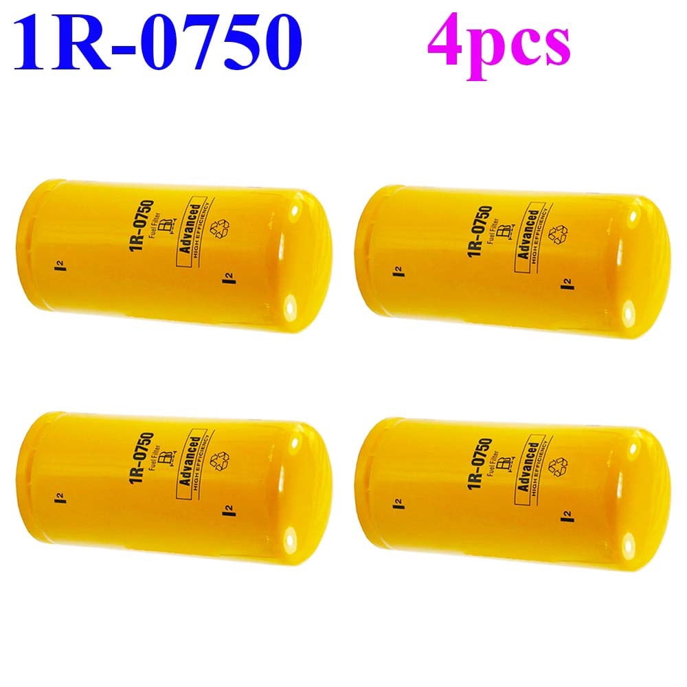 4 PACKS Fuel Filter Sealed 1R-0750 Fit For Caterpillar CAT Duramax ...