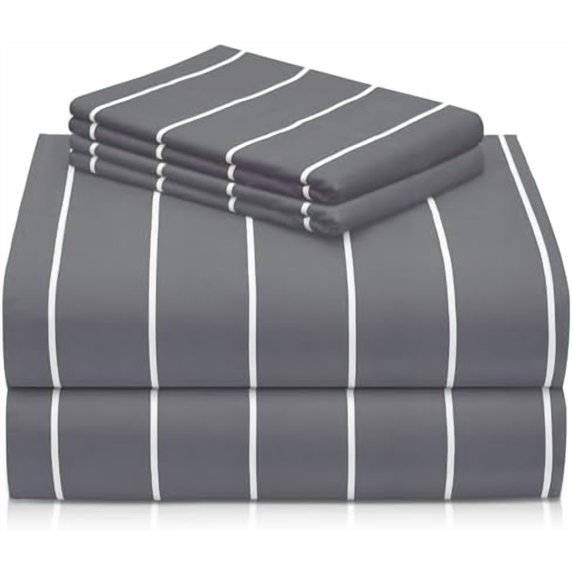 4 PC Cal King Size Sheet Set Bed Sheets, Breathable Luxury, Deep ...
