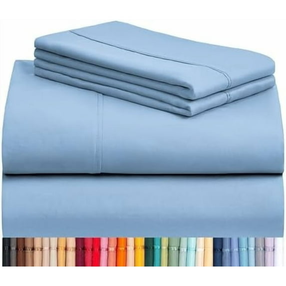 4 PC California King Sheet Set, Deep Pockets Wrinkle Free Cooling Bed ...