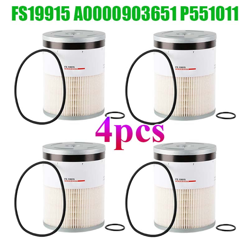 4 PC FS19915 FUEL / WATER SEPARATOR FUEL FILTER KIT P551011 - Walmart.com