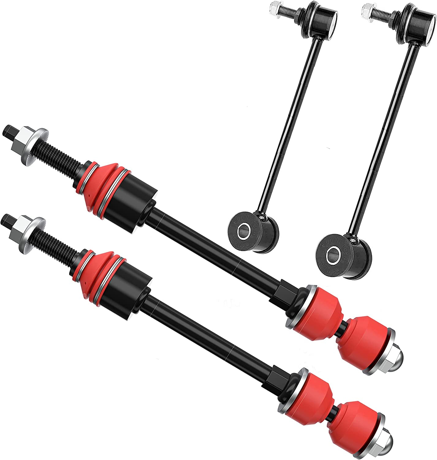 4 PC Front + Rear Sway Bar CODE RED Link Kit FITS Ram 1500 4WD 2009 ...