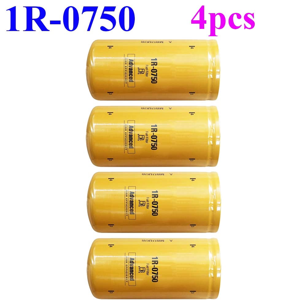 4 PC Fuel Filter New For CAT Caterpillar Duramax sealed 1R-0750 1R0750 ...