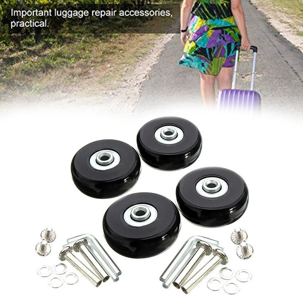 4 PC Luggage Wheels Luggage Suitcase Replace Wheel Roller Skate Repair ...