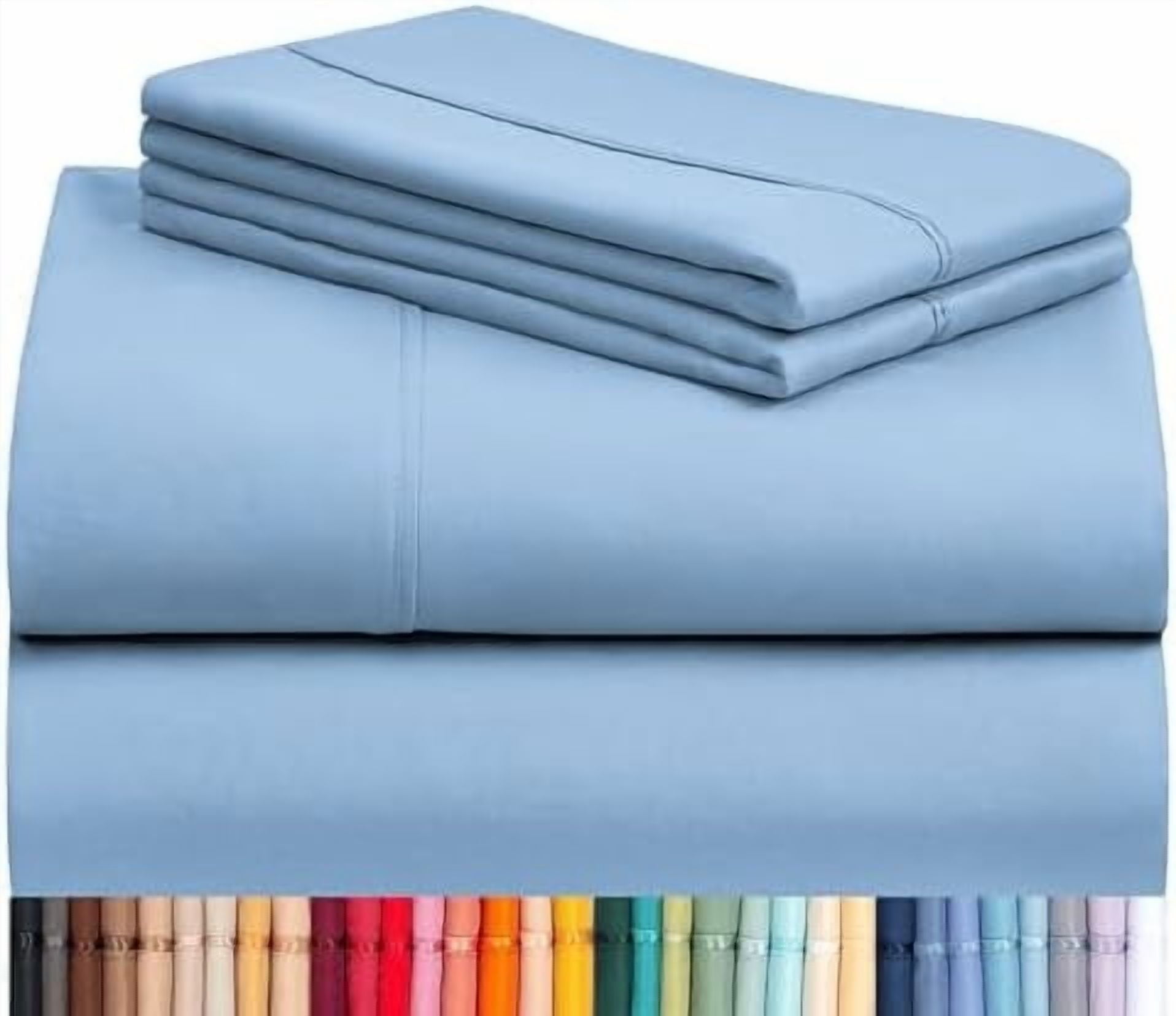 4 PC Queen Sheet Set, Deep Pockets Wrinkle Free Cooling Bed Sheets ...