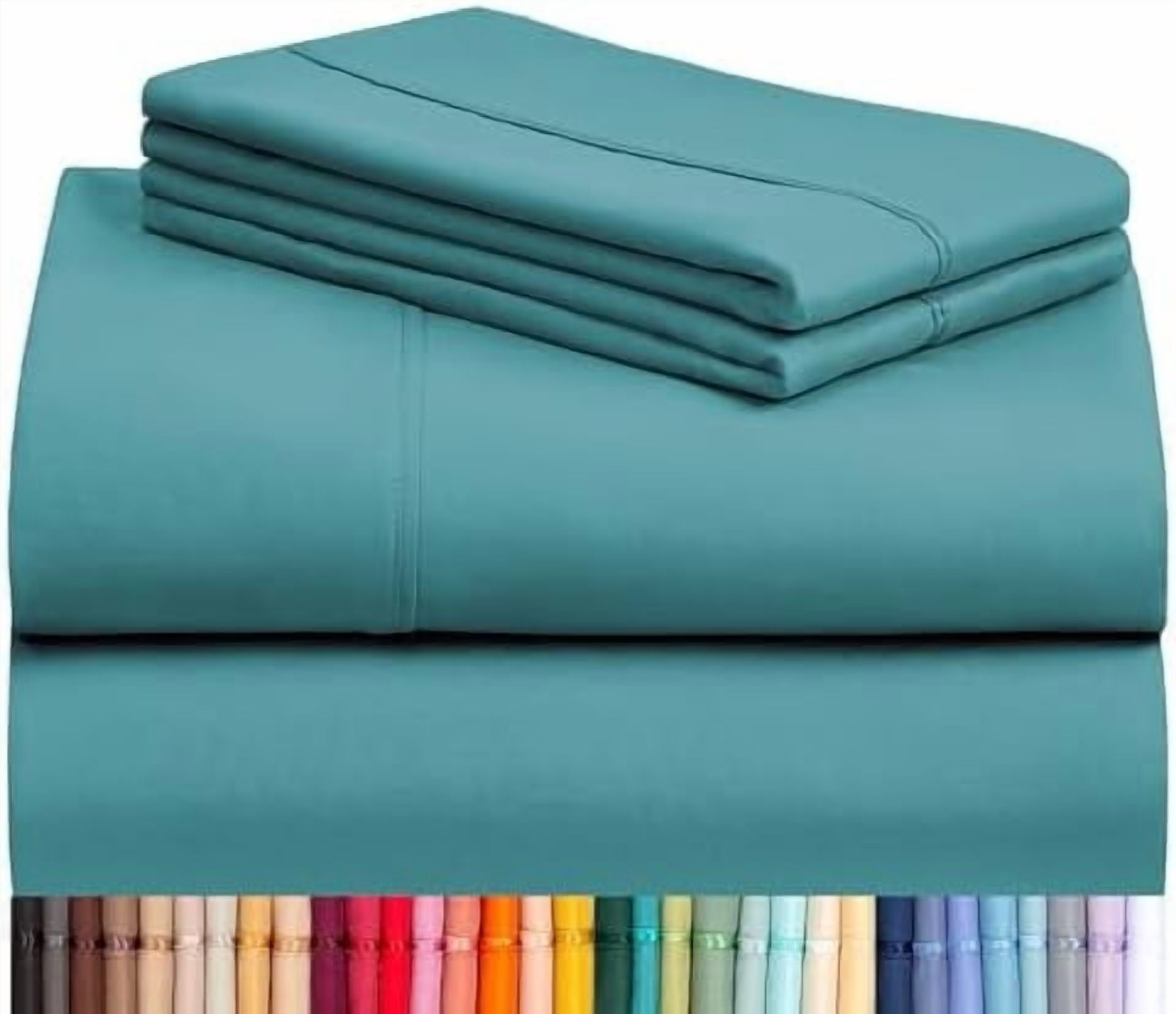 4 PC Queen Sheet Set, Deep Pockets Wrinkle Free Cooling Bed Sheets ...