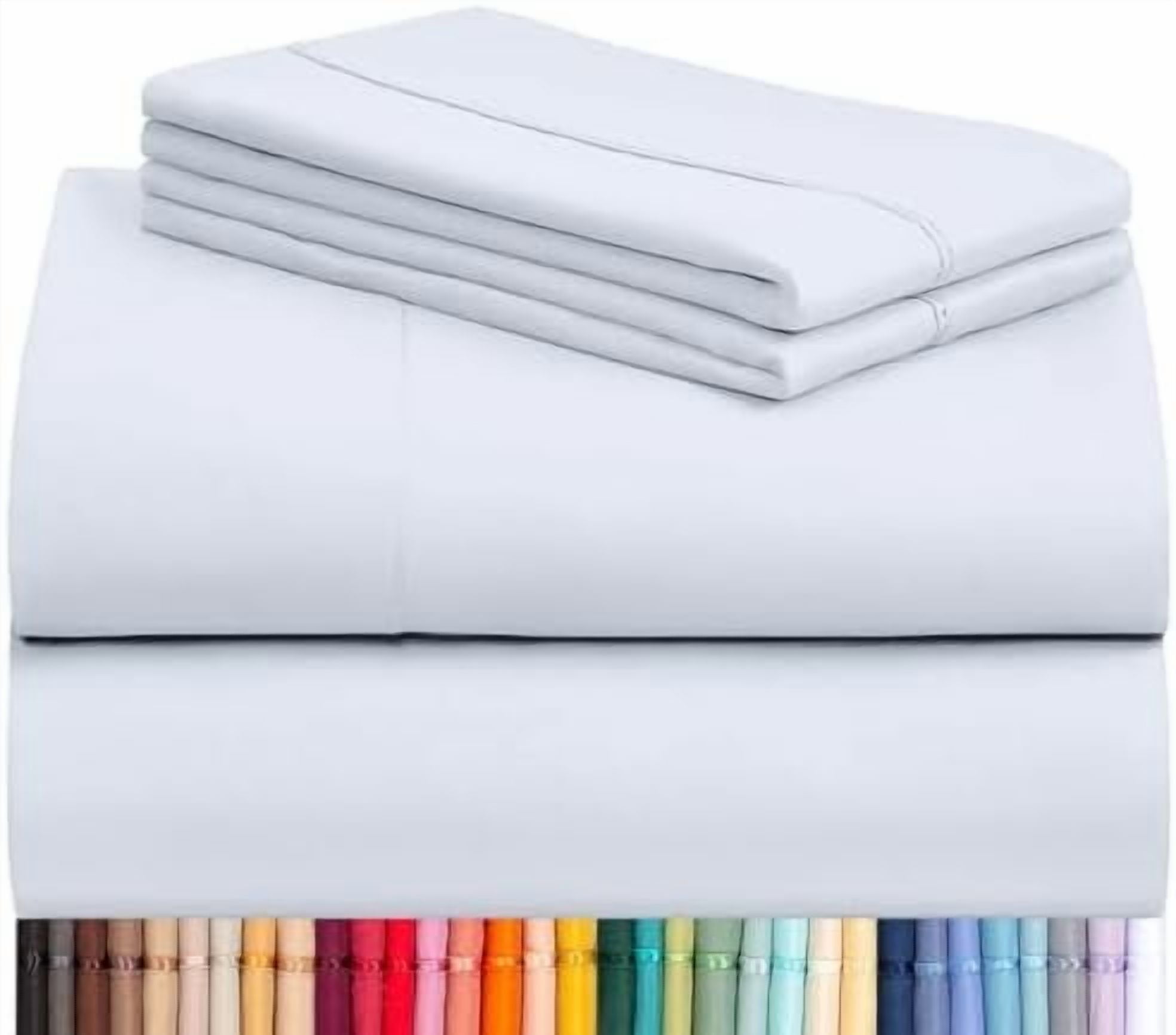 4 PC Sheet Set Bed Sheets Deep Pockets 16" Eco Friendly Wrinkle Free ...