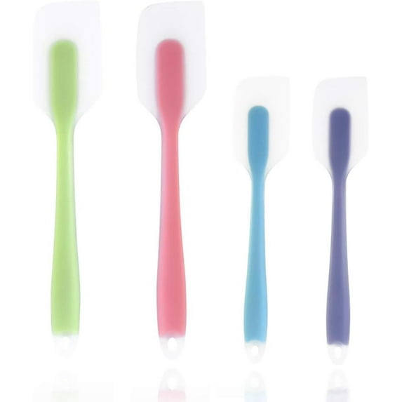 4 PC Silicone Spatulas Set - Heat Resistant Non-Stick Flexible Rubber ...