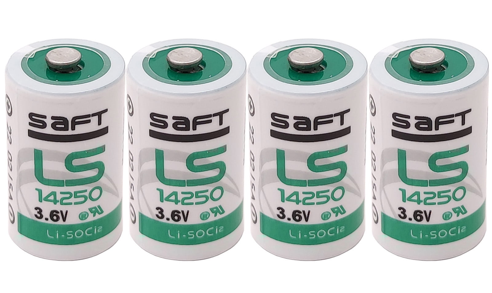 4 PCS 1/2AA LS14250 Battery 3.6V Lithium Battery for SAFT Water Meter ...