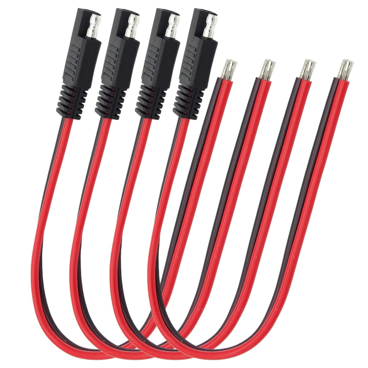 4 PCS 1 Feet 14AWG SAE Connector Quick Disconnect Plug Extension Cable, SAE Extension Cable for ...