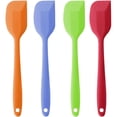 4 PCS,11 Inch Silicone Spatulas Large Rubber Spatula Baking Spatula ...