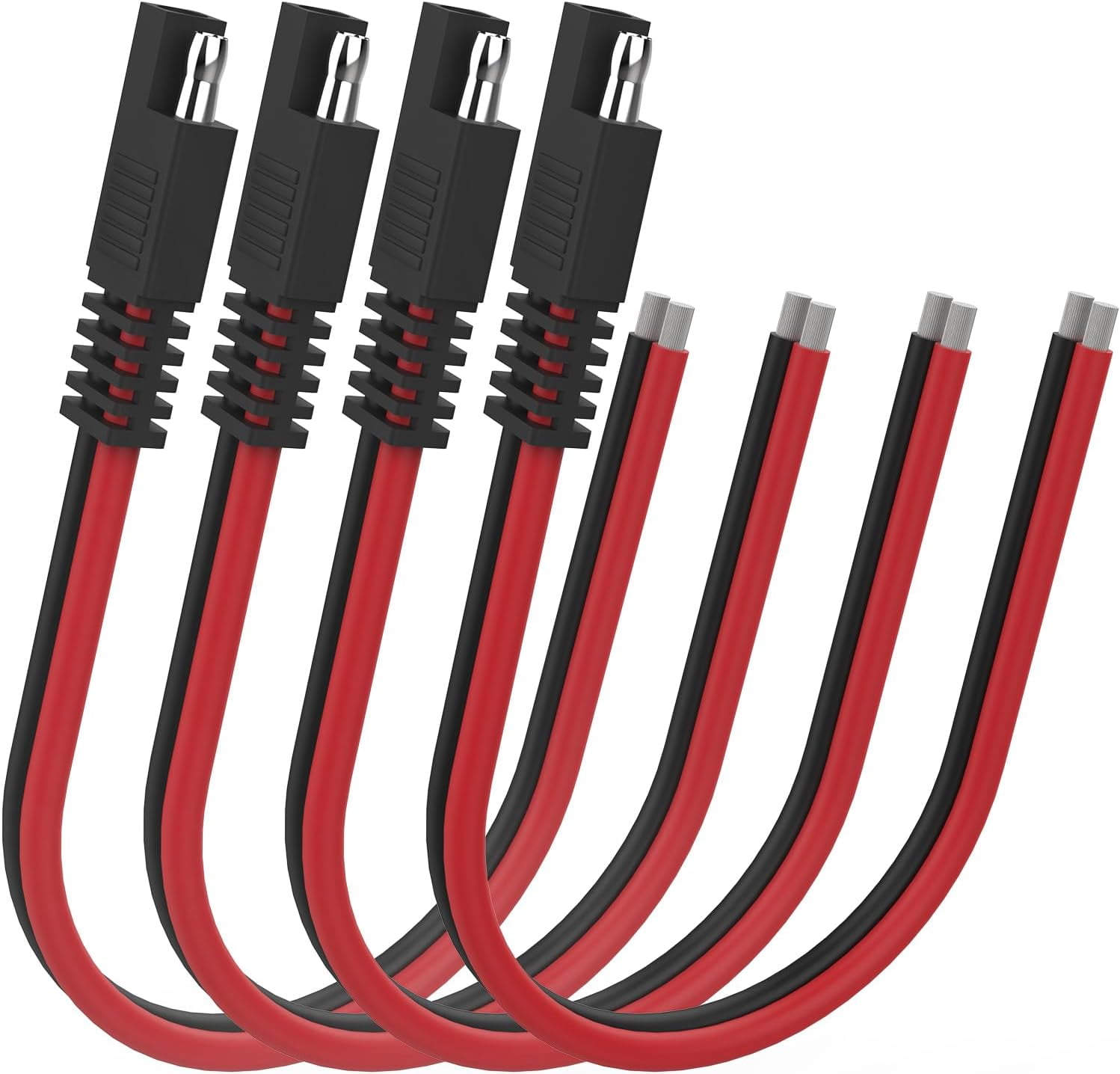 4 PCS 14AWG Extension Connector Cable, SAE 30cm 2 Pin Quick Connector Disconnect Power ...