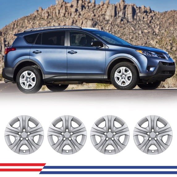 4 PCS 17 inch Hubcaps for 2013-2018 Toyota RAV4, 2013-2018 Toyota Steel ...