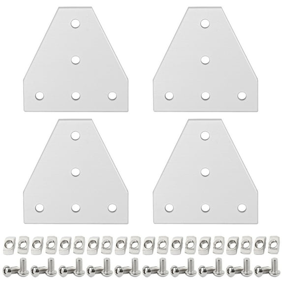 4 PCS 2020 Corner Bracket Connectors 5 Hole T Shape Joint Plates for ...