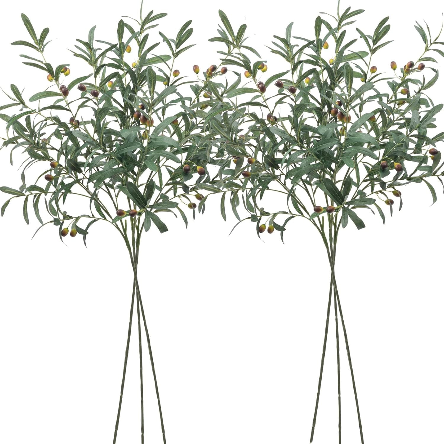 4 PCS 28 inch Artificial Olive Branches Greenery Stems for Vases Olive ...
