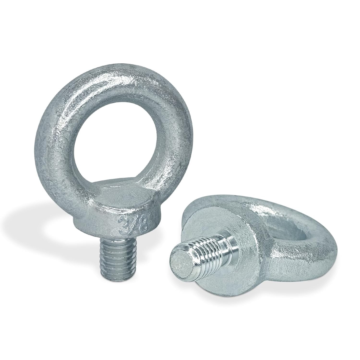 4 PCS 3/8-16 Lifting Shoulder Eye Bolts, Carbon Steel Galvanised Heavy ...