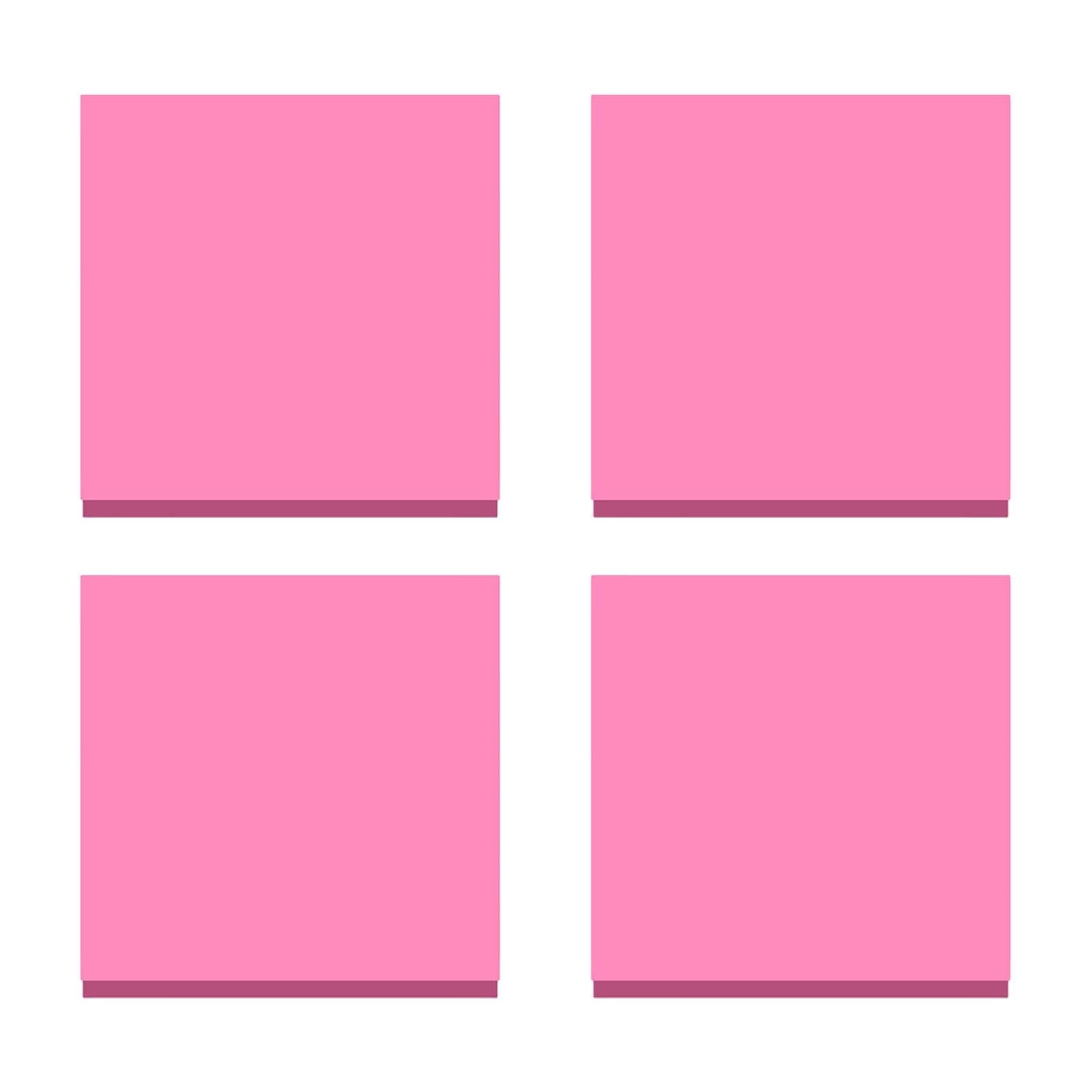 4 PCS 3 IN Assorted Bright Colors Sticky Notes, Sticks Securely and ...