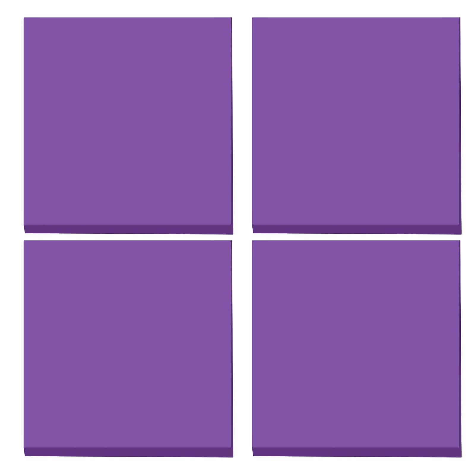 4 PCS 3 IN Assorted Bright Colors Sticky Notes, Sticks Securely and ...