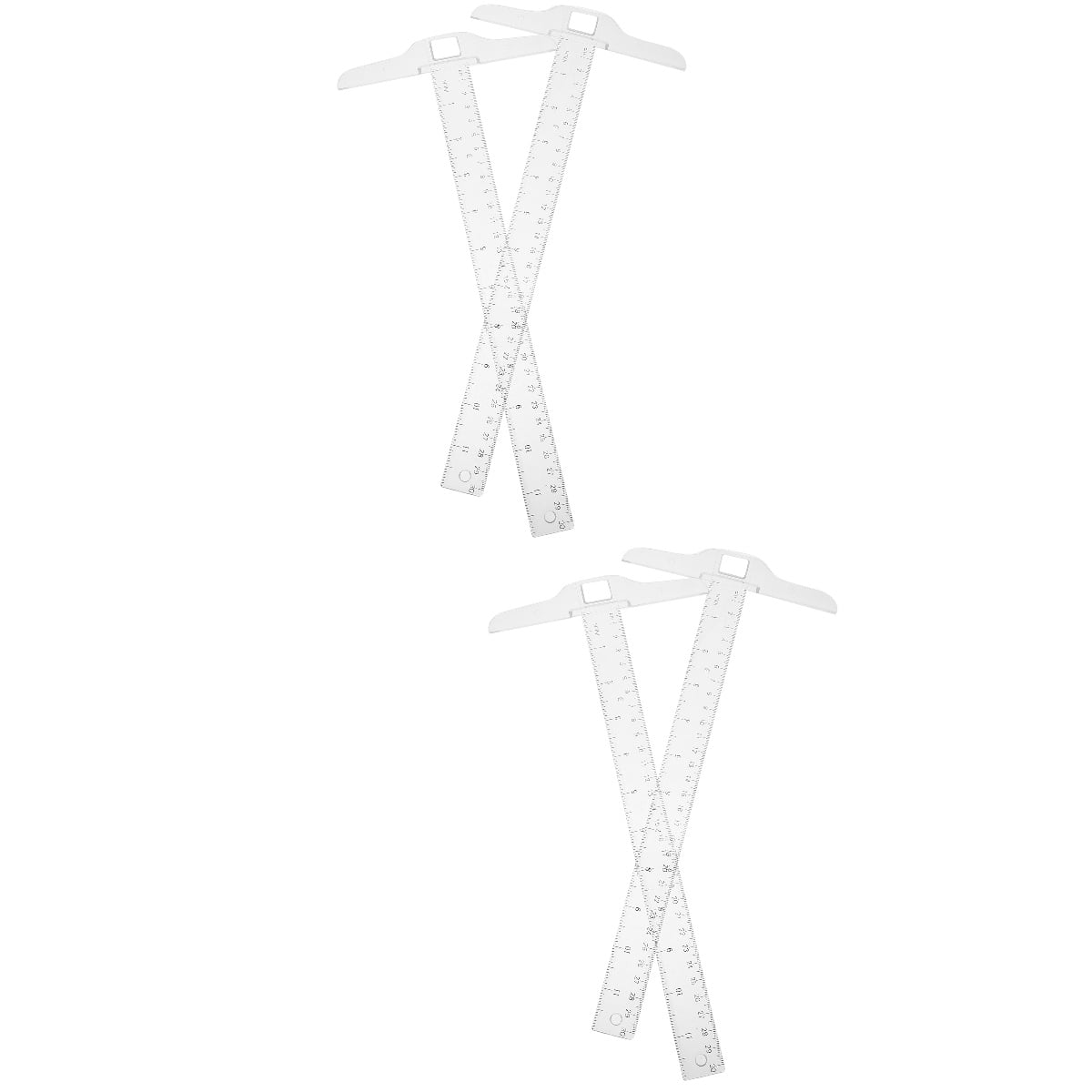 4 PCS 30cm T Shape Ruler T-Square Double Side Centimeter Scale Plastic ...