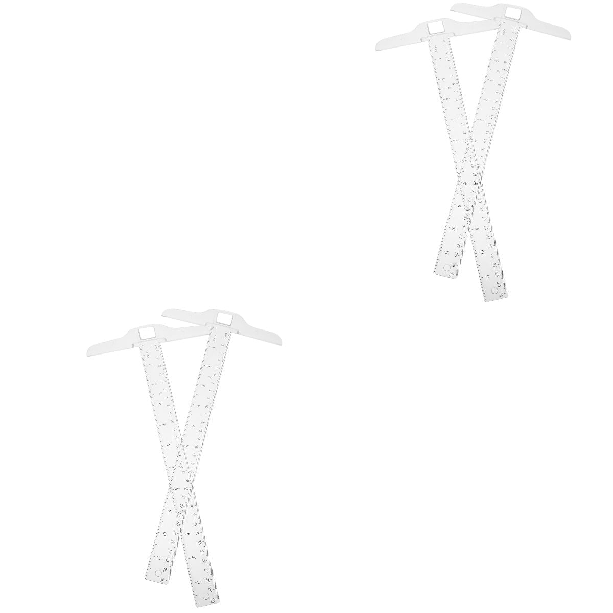 4 PCS 30cm T Shape Ruler T-Square Double Side Centimeter Scale Plastic ...