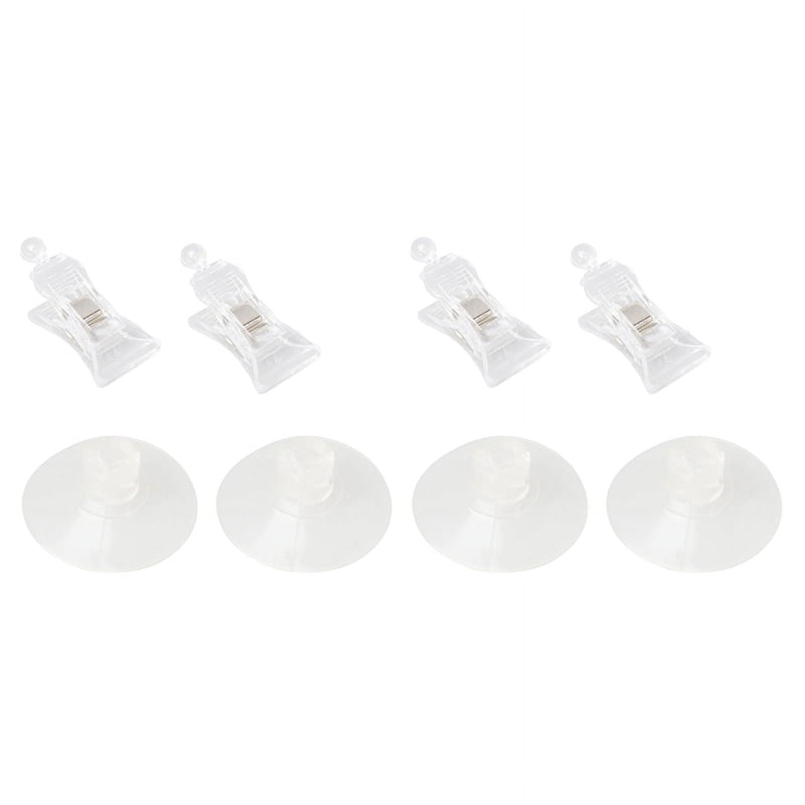 4 PCS 47mm Clear Plastic Wall Suction Cup Clip Clamp,4 x Suction Cup ...