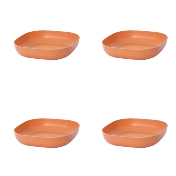 4 PCS 5.5inch/14cm Square Lightweight Plates, Deep Dinner Dishes ...