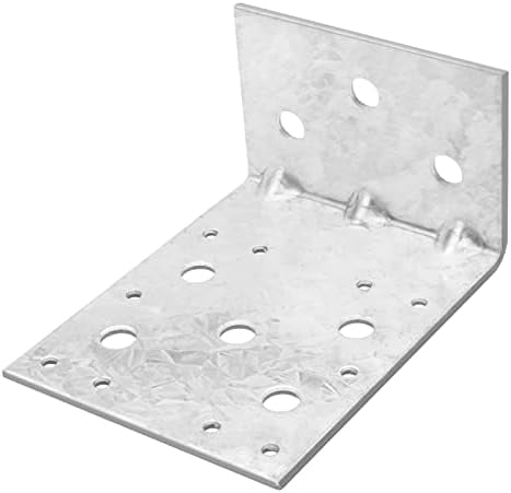 4 PCS 5" Steel L Right Angle Bracket, Reinforcing Rib Corner Brace for ...