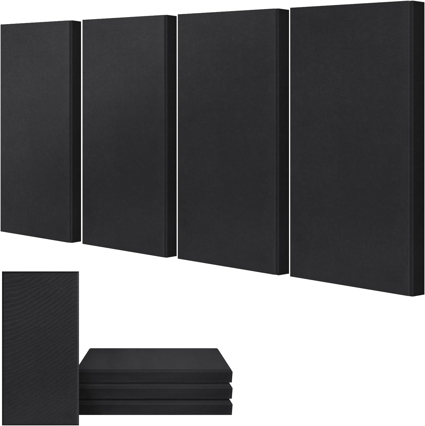 4 PCS Acoustic Panels, 2“ Thick 23.6" x 11.8" Fiberglass Sound Proof ...