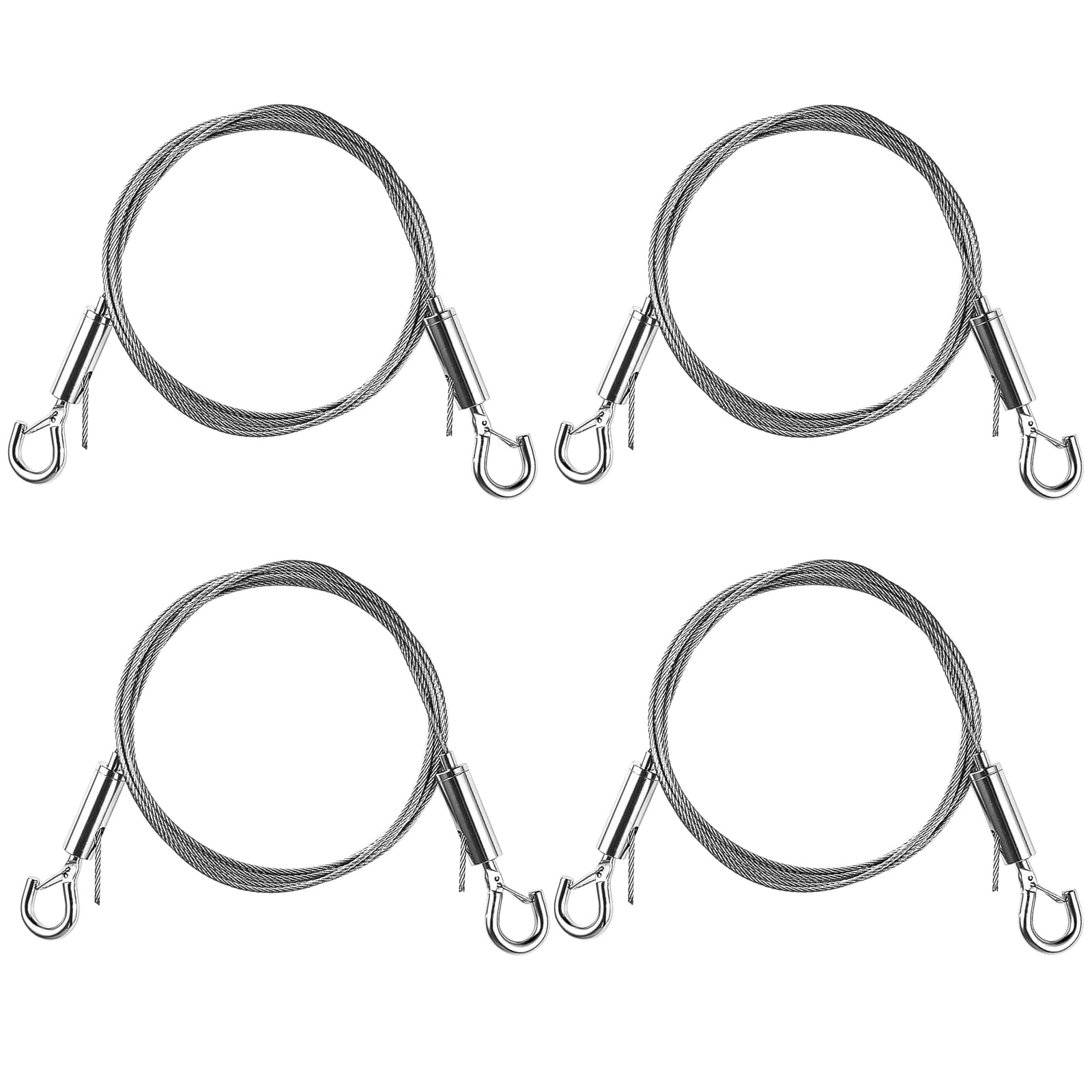 4 PCS Adjustable Picture Hanging Wire with 2 Hooks 2m x 1.5mm Stainless ...